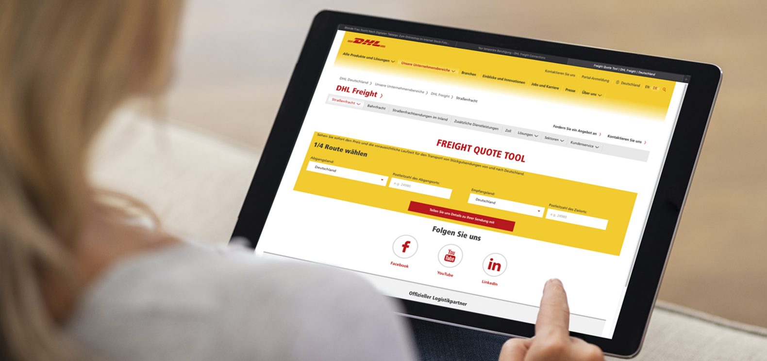 Per Klick zum Preis - DHL Freight Connections