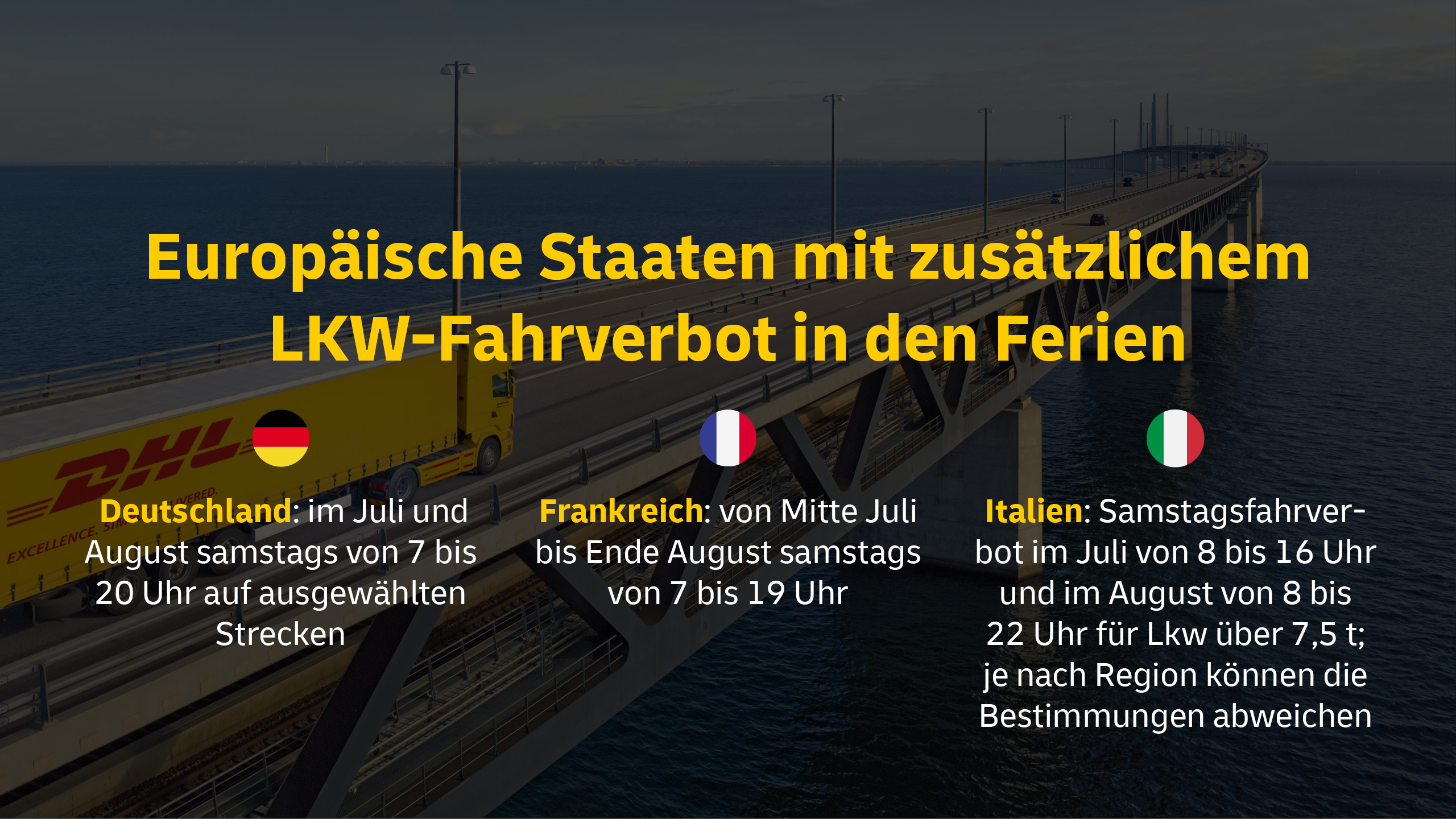 Lkw Fahrverbot Italien 2024