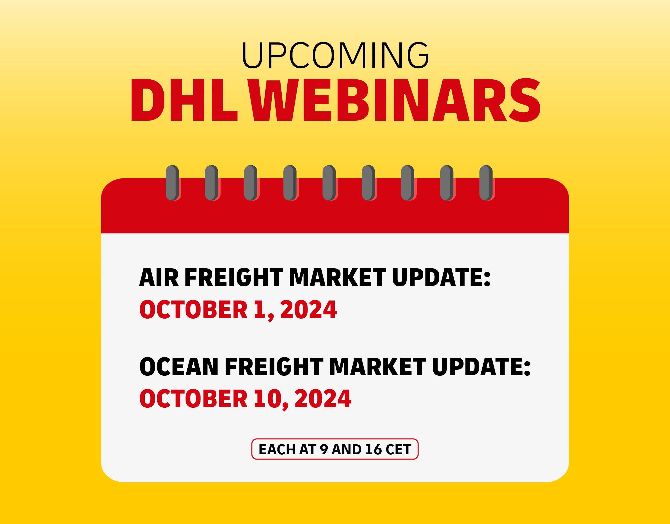 DHL webinars with updates on global freight markets | DHL Freight