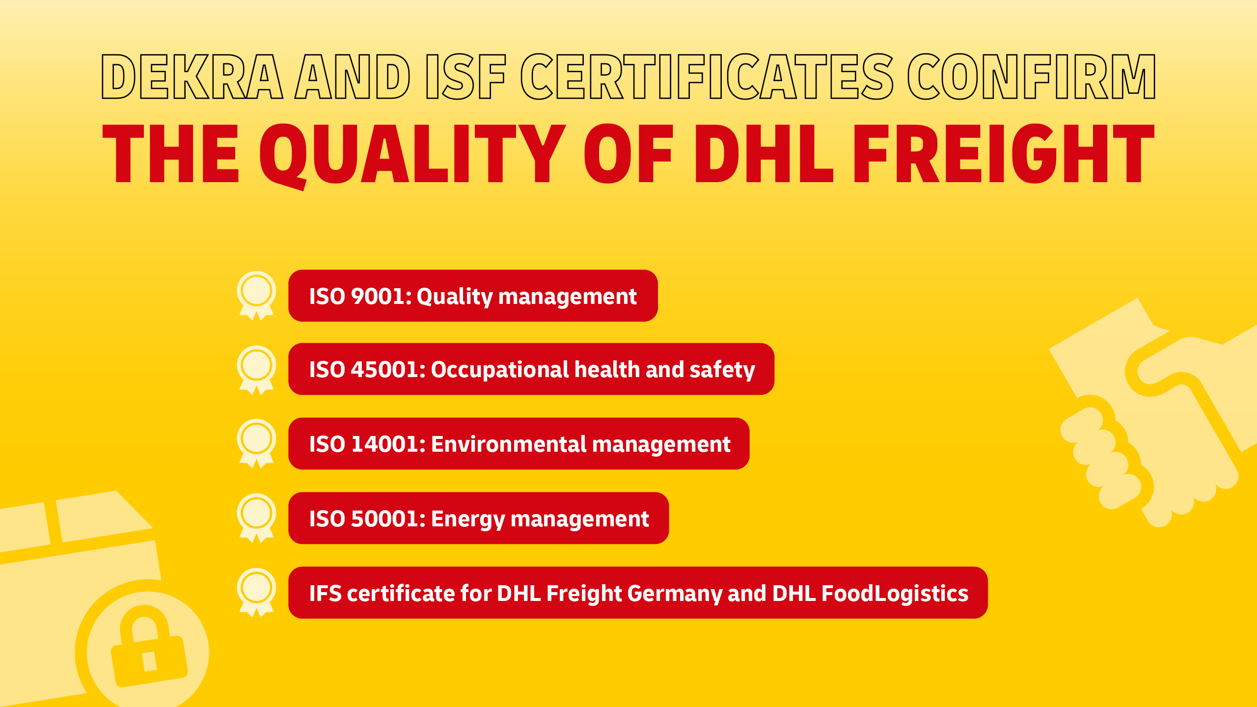 New IFS certificate, four ISO certificates confirmed | DHL Freight