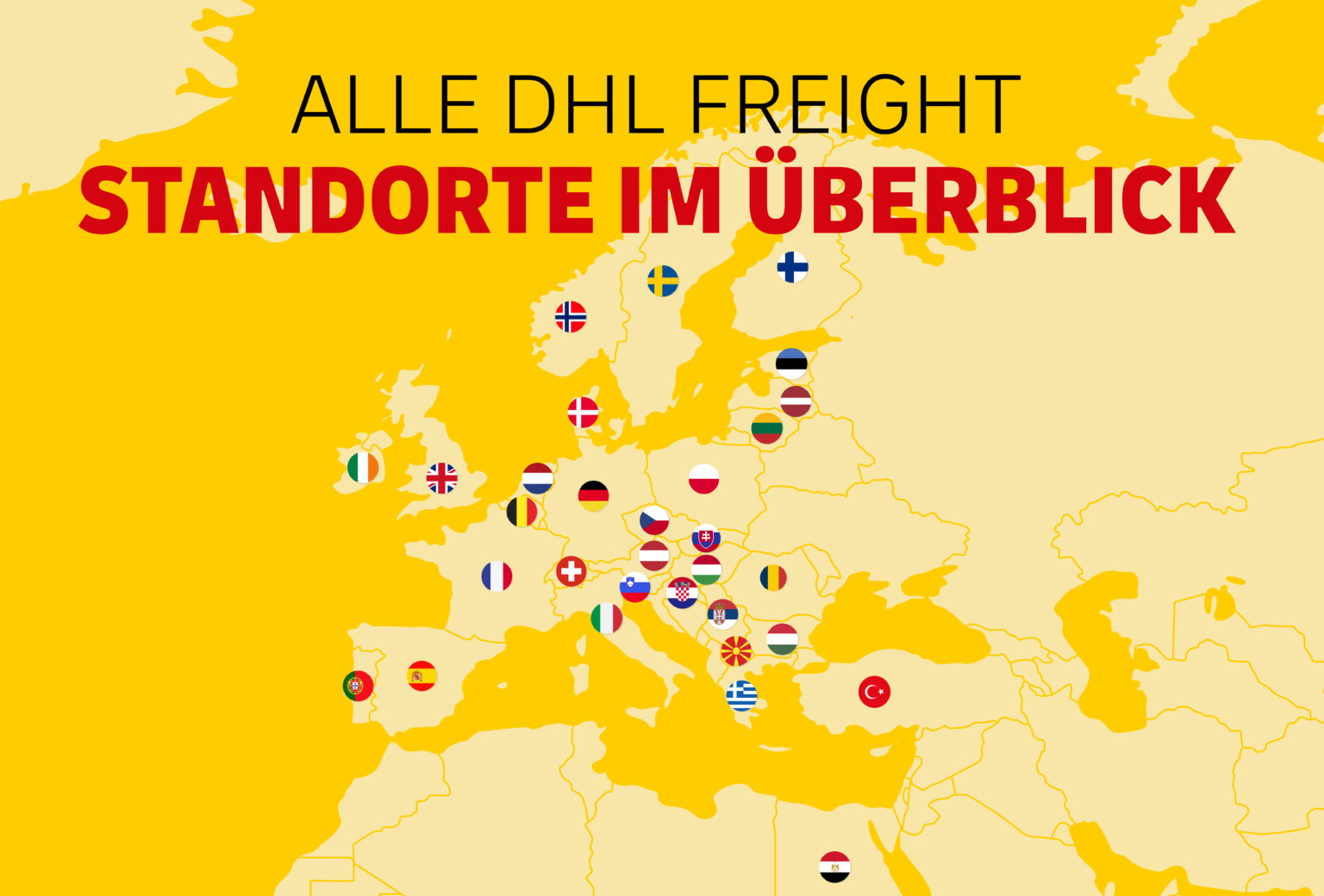 Alle DHL Freight Standorte in über 30 Ländern | DHL Freight